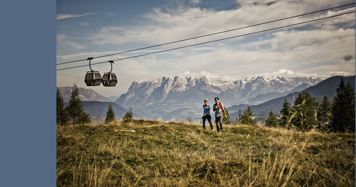 Cable car in Alpendorf in summer, Salzburger Land